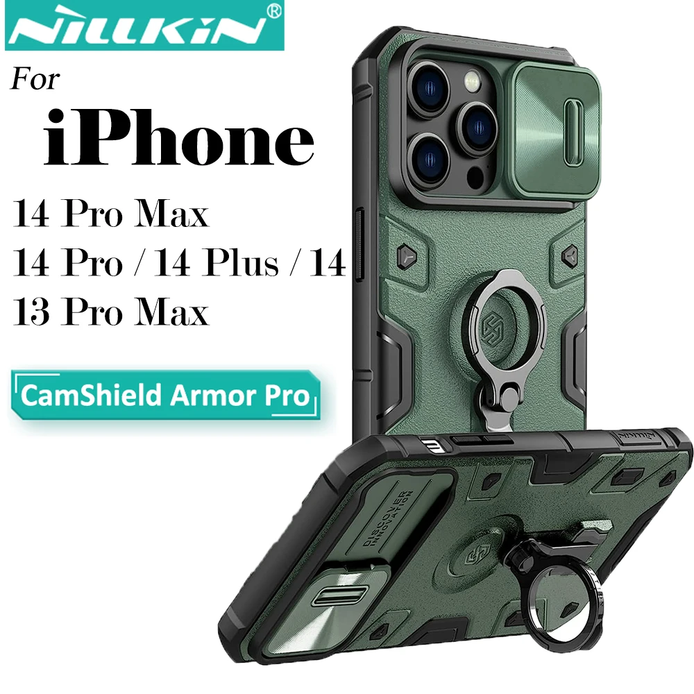 Nillkin para iphone 14 pro max 13 pro max camshield armadura pro caso ...