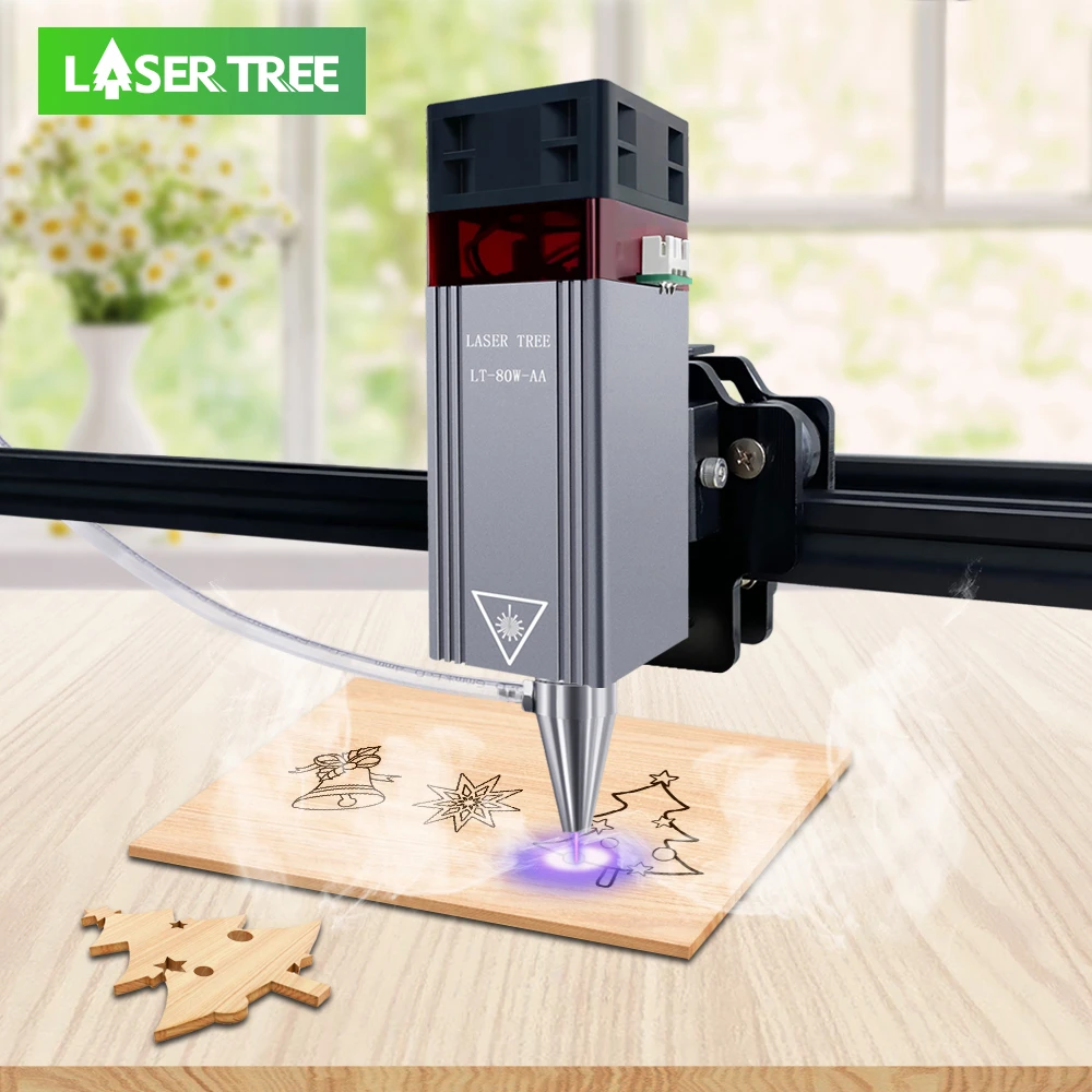 LASER TREE 450nm 80W 40W Laser Head with Air Assist TTL Blue Light ...