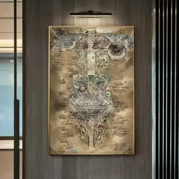 Made In Abyss Anime Canvas Art Print Map Poster Wall Decor for Living ...