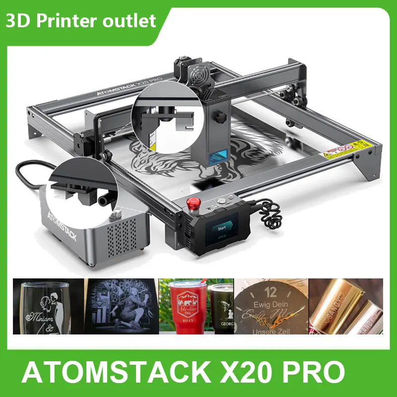 Atomstack X20 Pro Laser Power 130w Laser Engraving Cnc Engraver Support ...