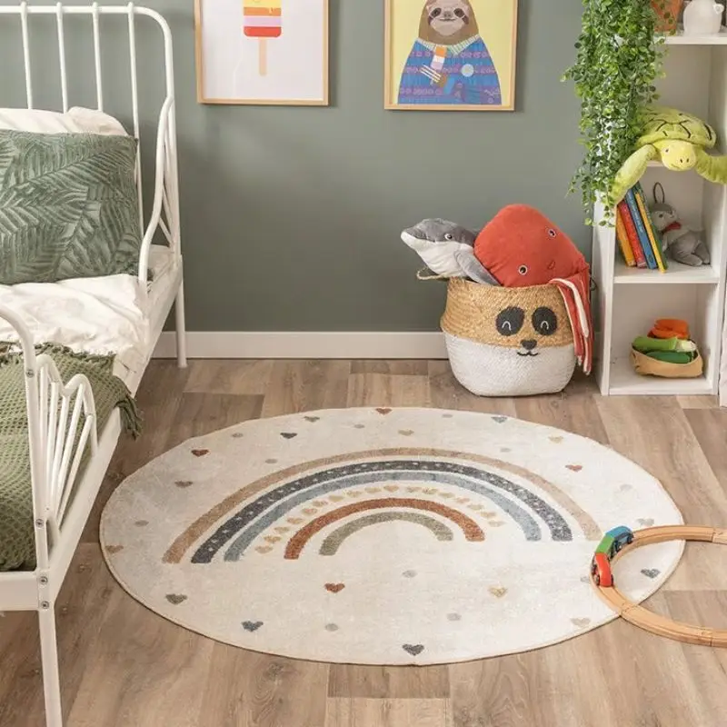 Round-Fluffy-Carpet-For-Living-Room-Soft-Baby-Mat-Cute-Heart-Plush-Kids ...