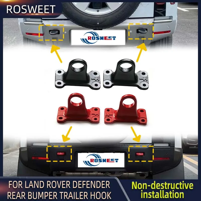 2Pcs-Car-Aluminum-Alloy-Tow-Hook-For-Land-Rover-Defender-90-110-L663 ...