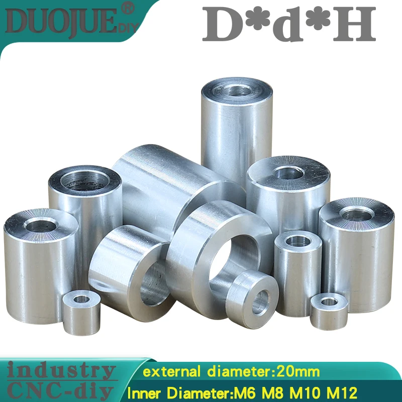 diameter 20mm M6 M8 M10 M12 Aluminum sleeve bushing washer gasket round ...