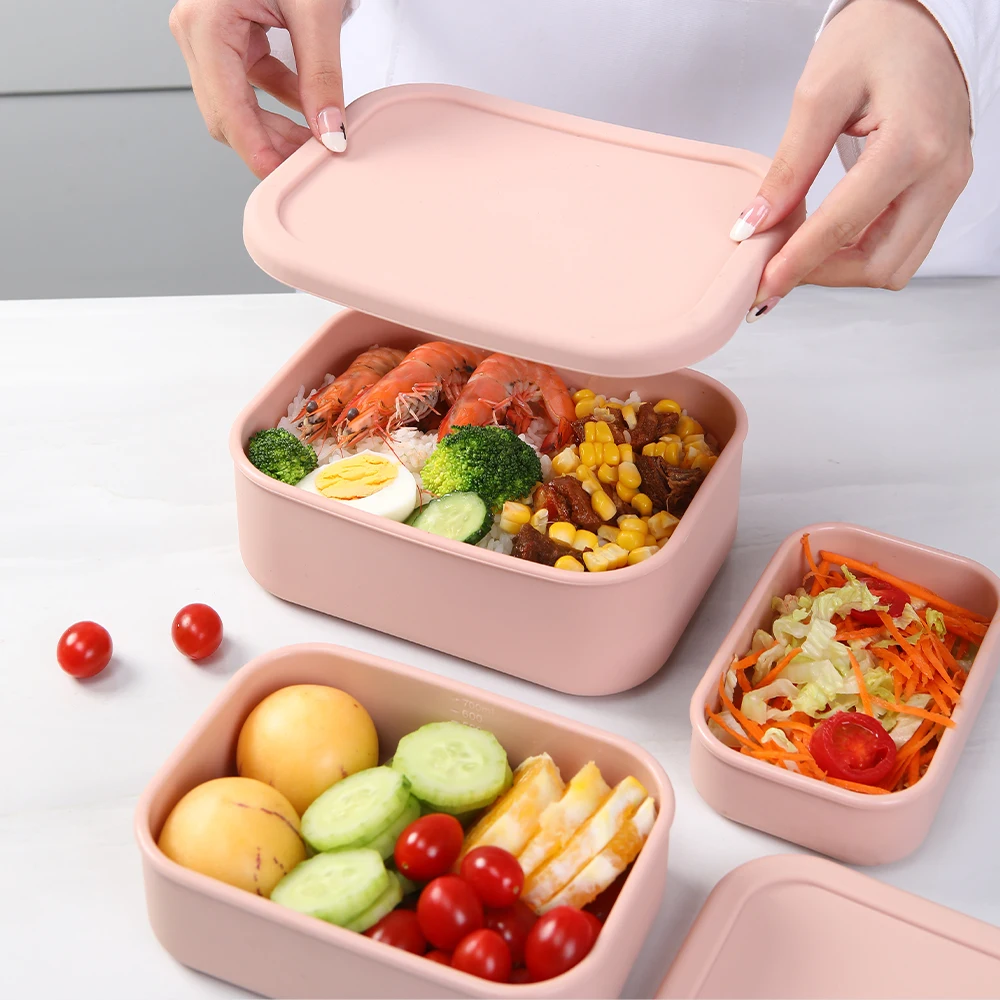 Silicone Bento Box Made From Platinum LFGB German Silicone - Microwave ...