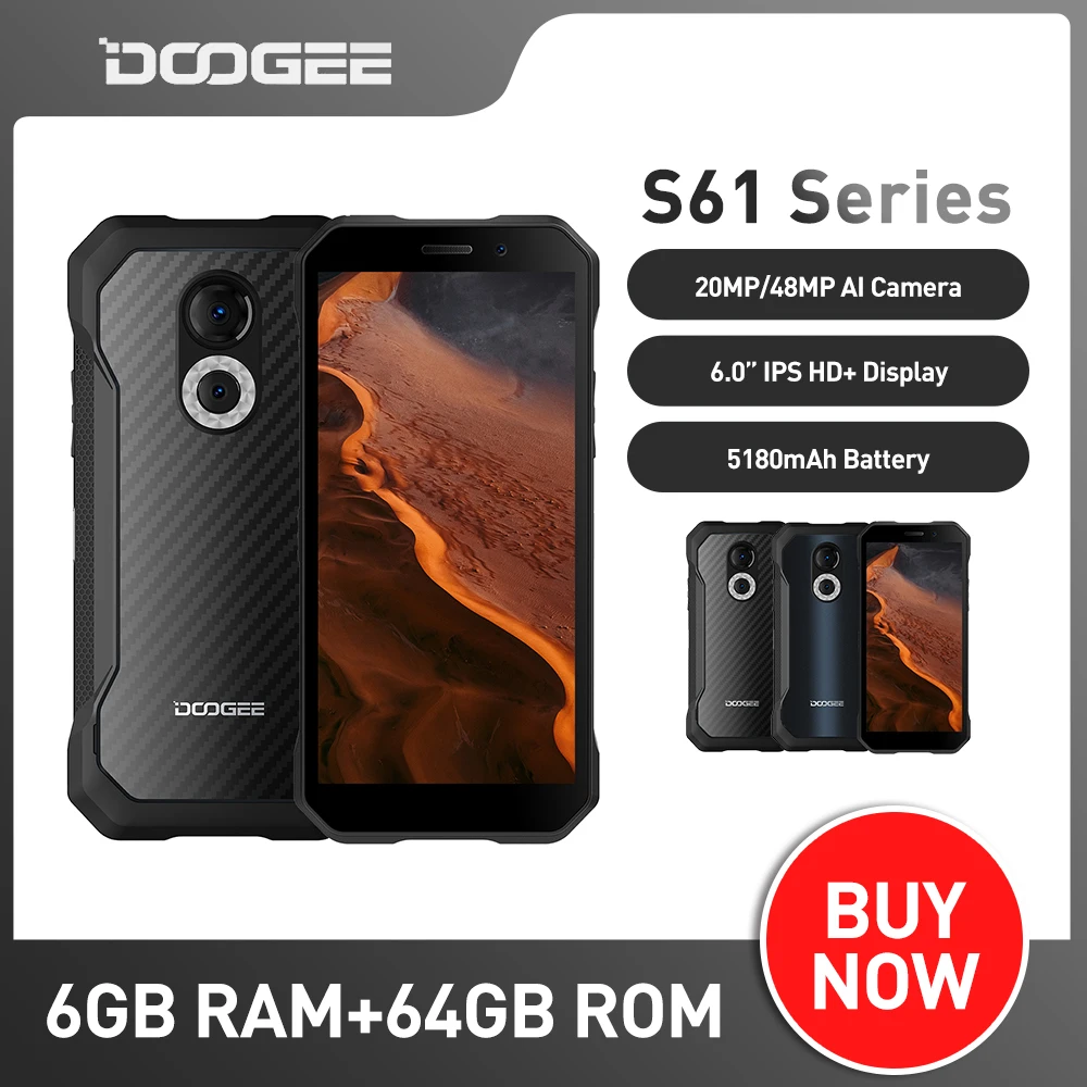 Doogee S61 Série Áspero Telefone 6.0 "múltipla Volta Caso Design Ip68 ...
