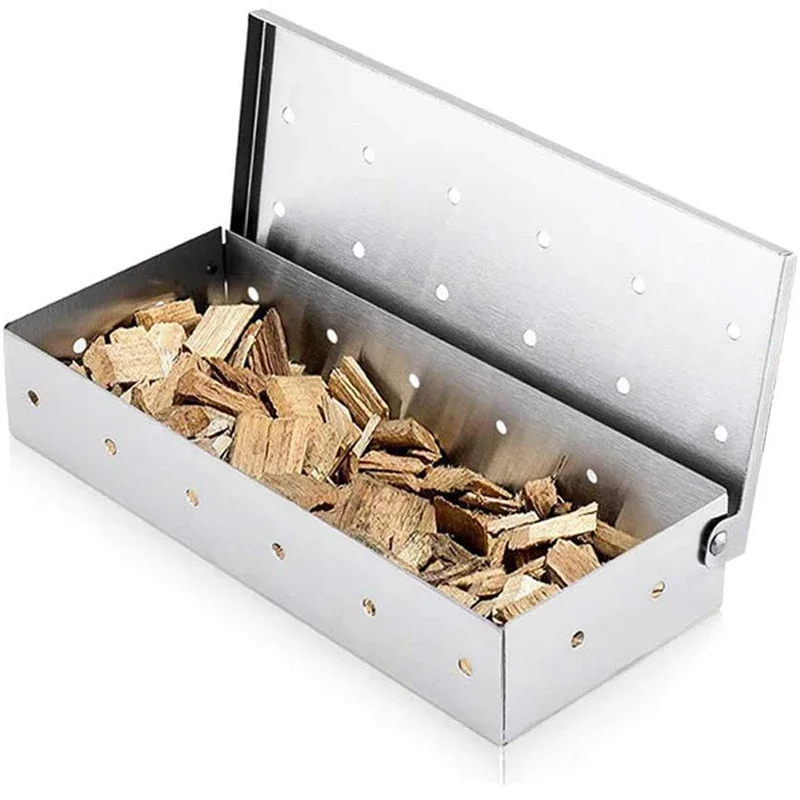 Wood-Chips-BBQ-Smoker-Box-for-Indoor-Outdoor-Charcoal-Gas-Barbecue ...
