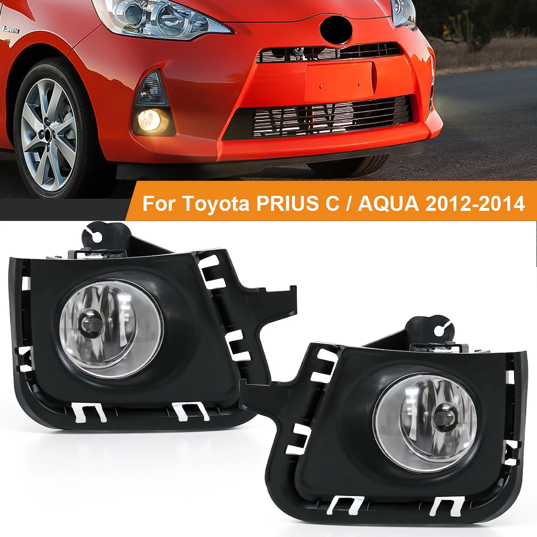 Car-Fog-Lamp-For-Toyota-Prius-C-Aqua-2012-2013-2014-Halogen-Bulb-Front ...