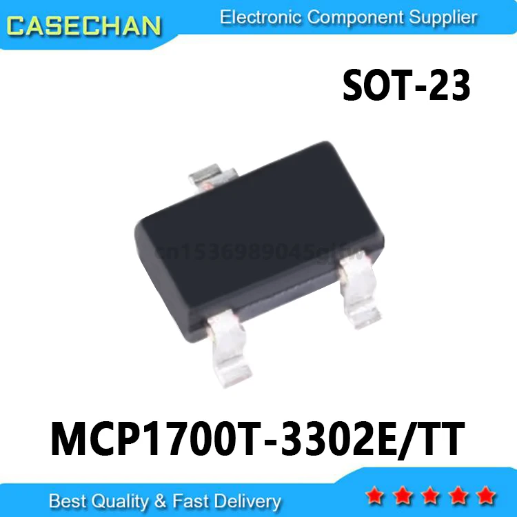 10PCS MCP1700T-3302E/TT MCP1700T-3302E MCP1700T-3302 SOT-23 SMD ...