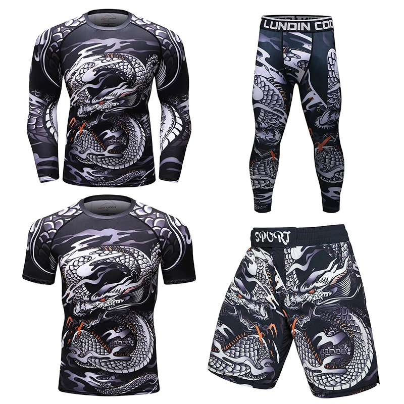 Mma-Rash-Guard-Clothing-Kimono-Jiu-jitsu-T-shirt-Pants-Set-Mma ...