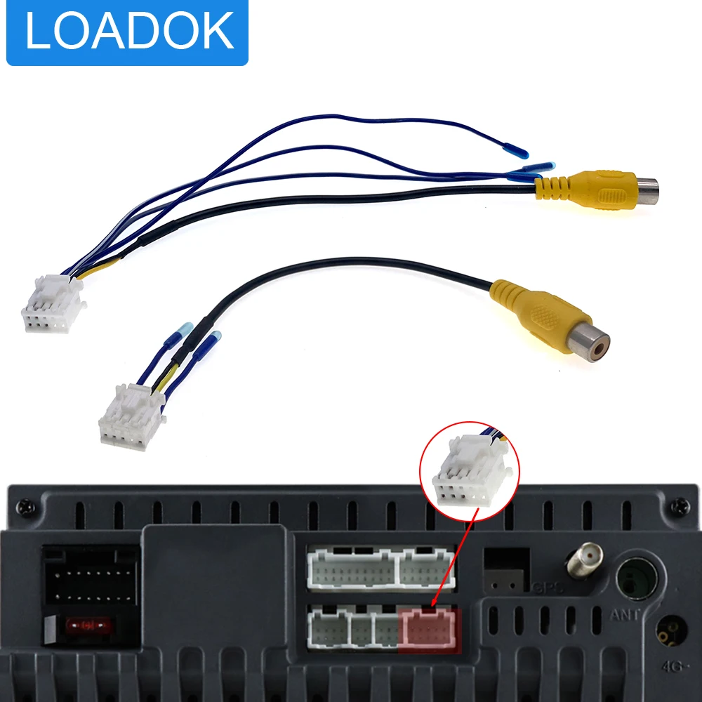 Universal 10 Pin RCA Rear View Camera Video Input Wifi Cable Adapter ...