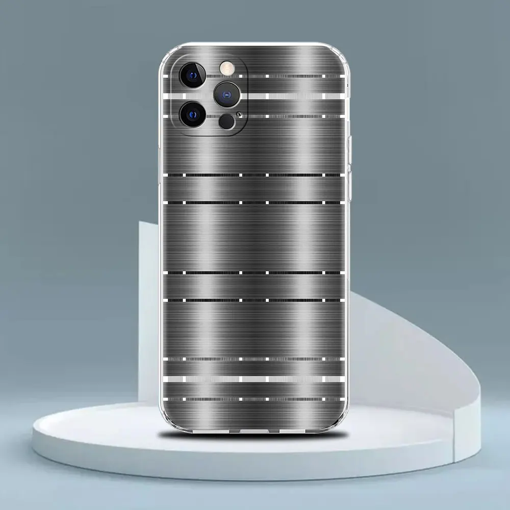 Brushed Metal Texture Apple