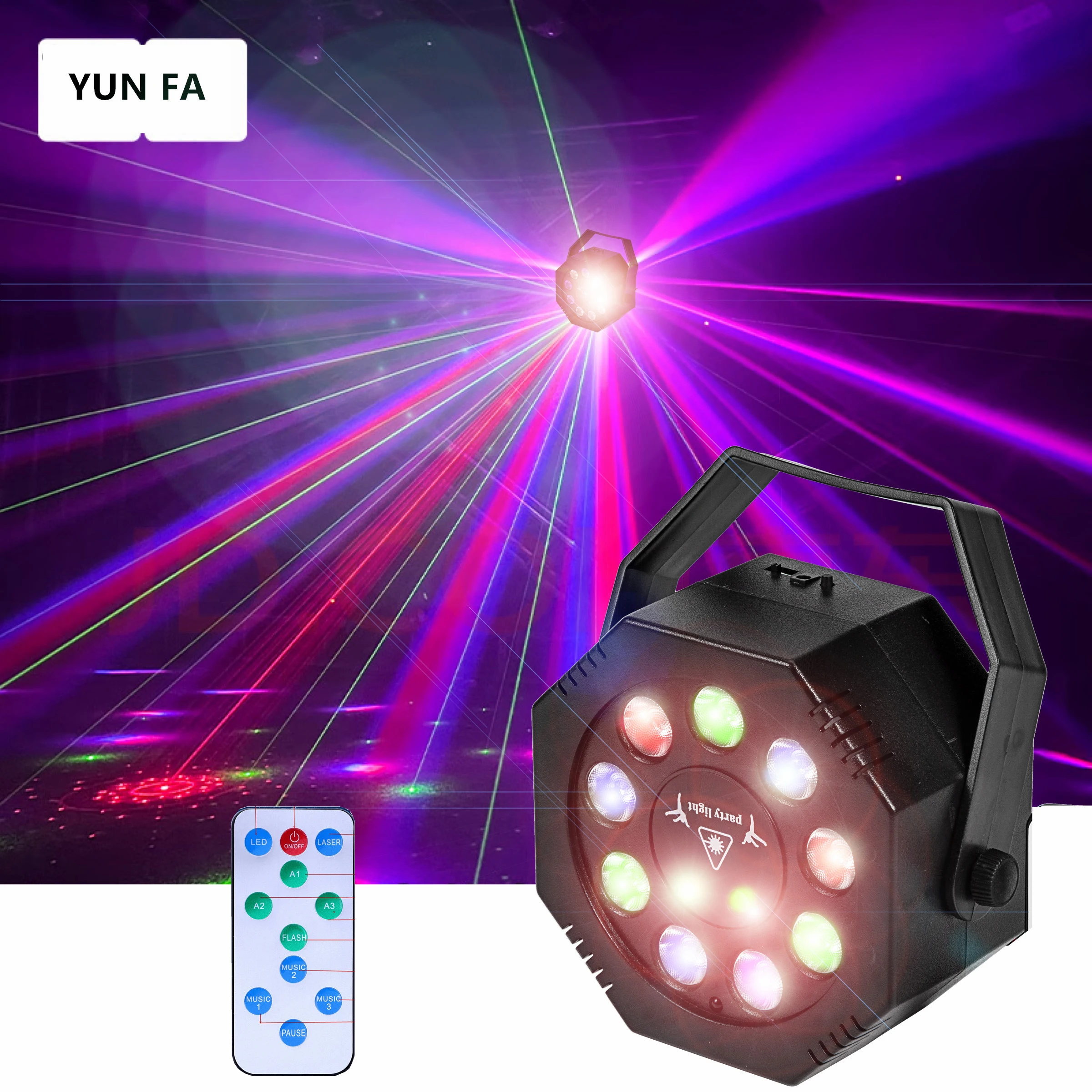 Disco-Light-Party-Laser-Projector-Light-Strobe-DJ-Voice-Control-Red ...