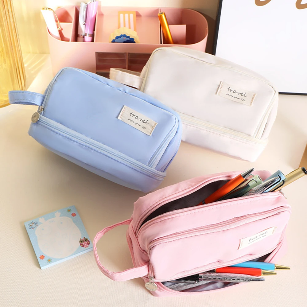Multilayer Pencil Case Large Capacity Pen Bag Simple Multifunctional ...