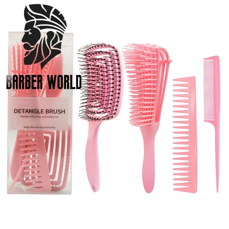 1/4 Piece Set Hair Comb Detangling Hairbrush For Curly Hair Scalp ...