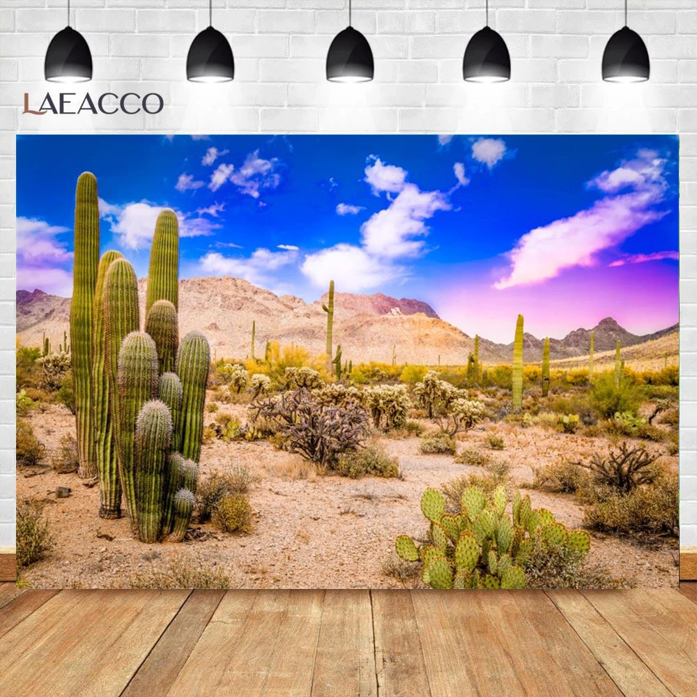 Desert Background With Cactus
