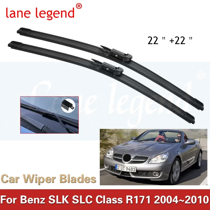 2x Universal Frameless Wiper Blades For Mercedes Benz SLK SLC Class ...