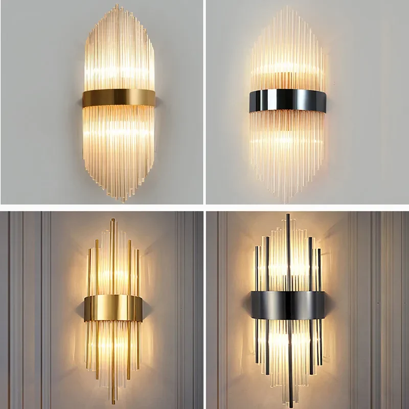 LED-Wall-Lamp-E14-Bulb-Stainless-Steel-Wall-Lights-For-Foyer-Bedroom ...