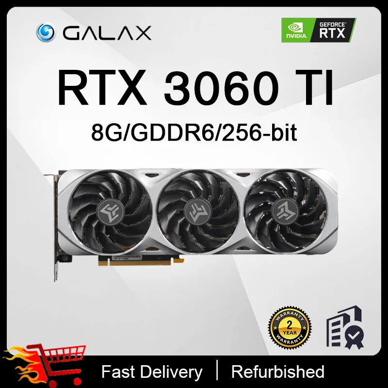 GALAX RTX 3060 TI METAL MASTER OC 8GB GDDR6 PCIE4.0 256bit 8PIN GAMING ...