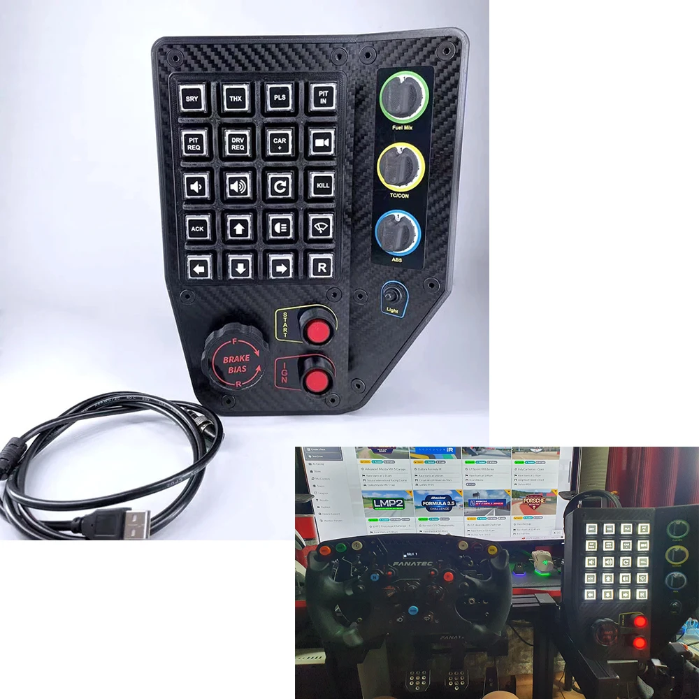 For Fanatec Thrustmaster Logitech PC USB Simulation Racing Instrument ...