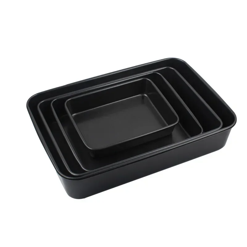 Black-Carbon-Steel-Rectangular-Baking-Tray-Loaf-Toast-Bread-Cake ...
