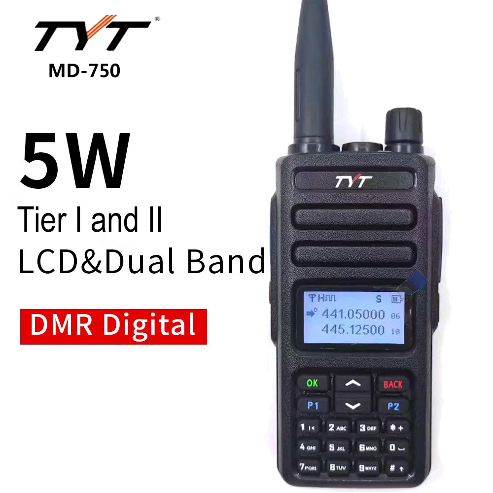 TYT-walkie-talkie-Digital-MD-750-Radio-de-banda-Dual-de-5W-136-174-400 ...
