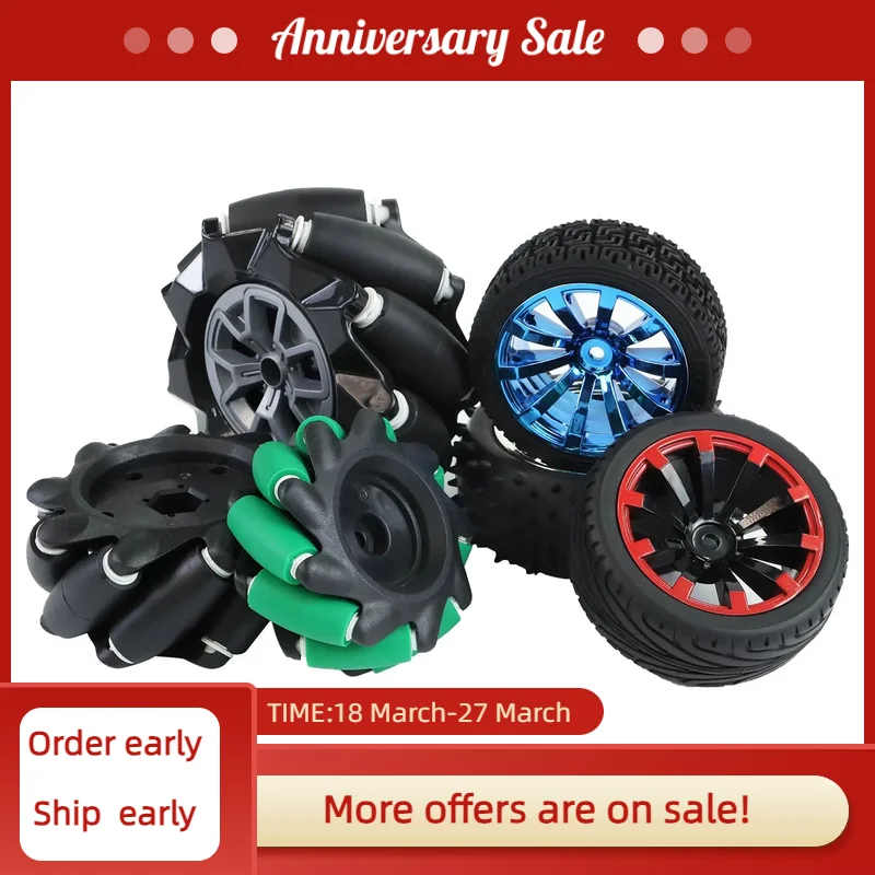 1PCS-Robot-65mm-85mm-Mecanum-Wheel-High-Grip-Rubber-Tires-For-Arduino ...