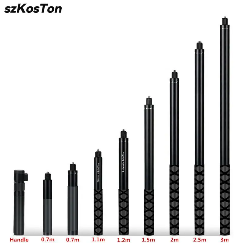 70-110-150CM-3M-Selfie-Stick-Monopod-Extensible-Rod-Wand-Pole-Allumium ...