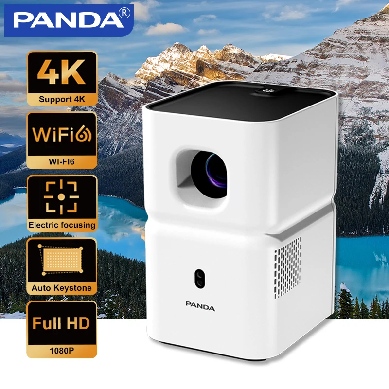 PANDA-PF03-Mini-Projector-Android-Support-Dual-Wifi6-Electric-Focus ...