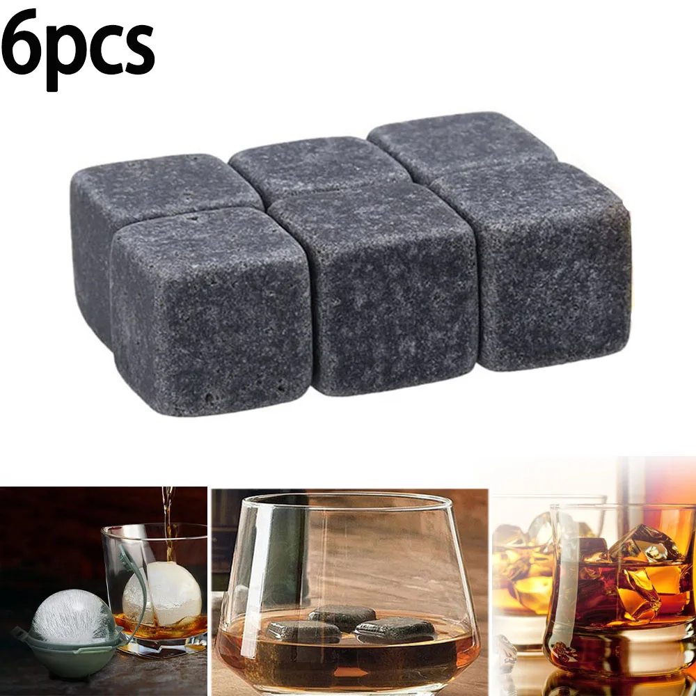 6pcs-Whiskey-Stones-Sipping-Ice-Cube-Cooler-Reusable-Whisky-Ice-Stone ...