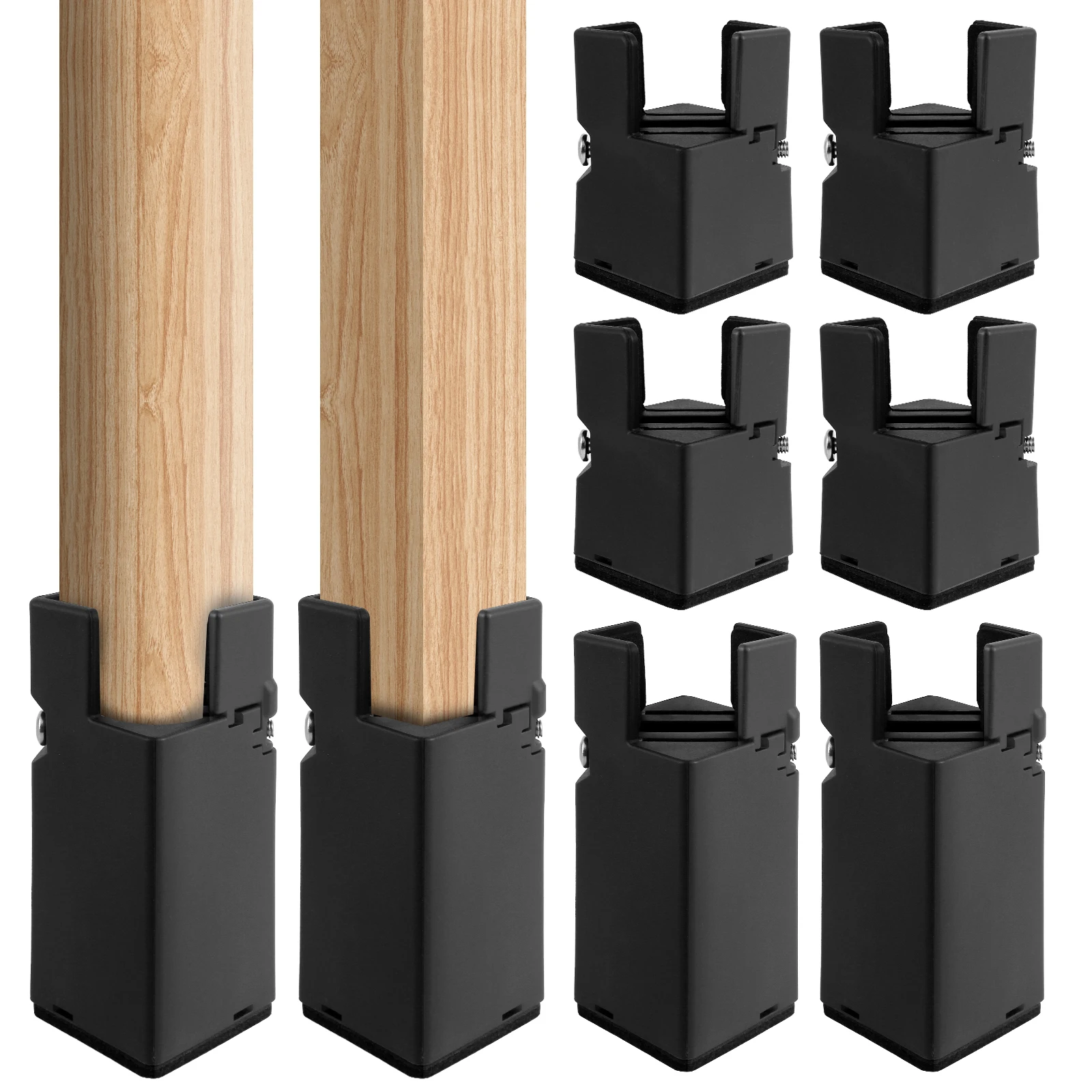 4-8PCS-Adjustable-Chair-Feet-Riser-Heavy-Duty-Sofa-Tables-Bed-Furniture ...