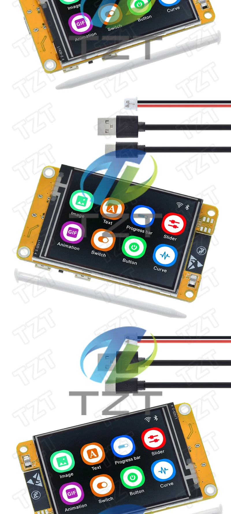 TZT ESP32 LVGL WIFI&Bluetooth Development Board 2.4 inch LCD TFT Module 240*320 Smart Display ...