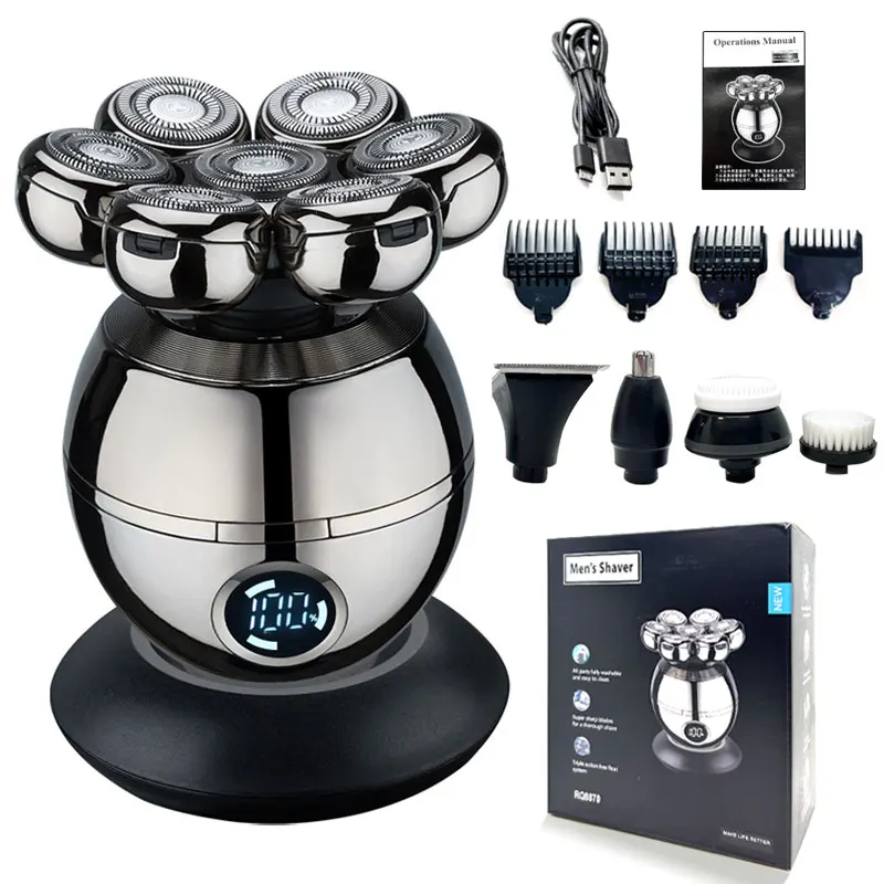 5 Heads Electric Floating Shaving - 5 1 Electric Head Shaver Bald Men ...