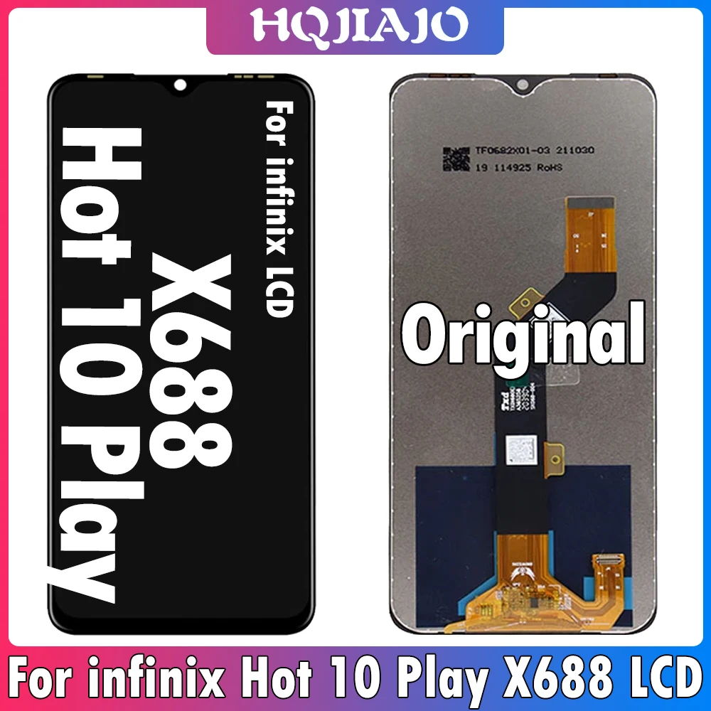 6-82inch-Original-X688-For-Infinix-Hot-10-Play-LCD-Display-Touch-Screen ...