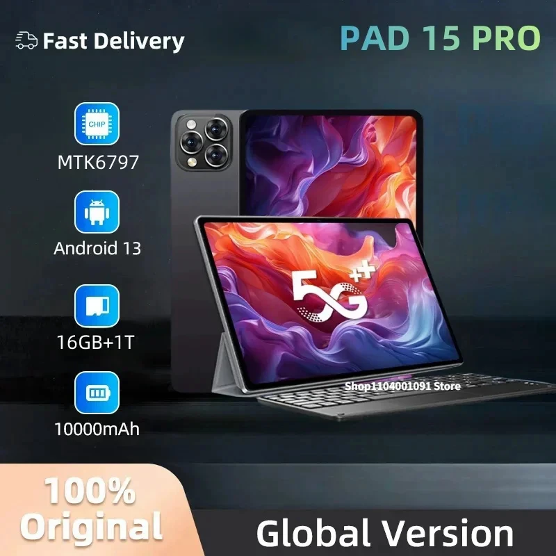 Pad-15-Pro-Vers-o-Global-Tablets-HD-Tablet-Original-5G-Wi-Fi-PC-Android ...