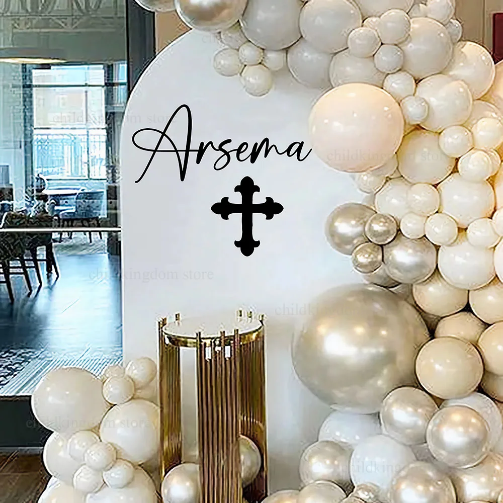 Custom-Arch-Backdrops-White-Custom-Name-Text-Cutouts-KT-Board-for ...