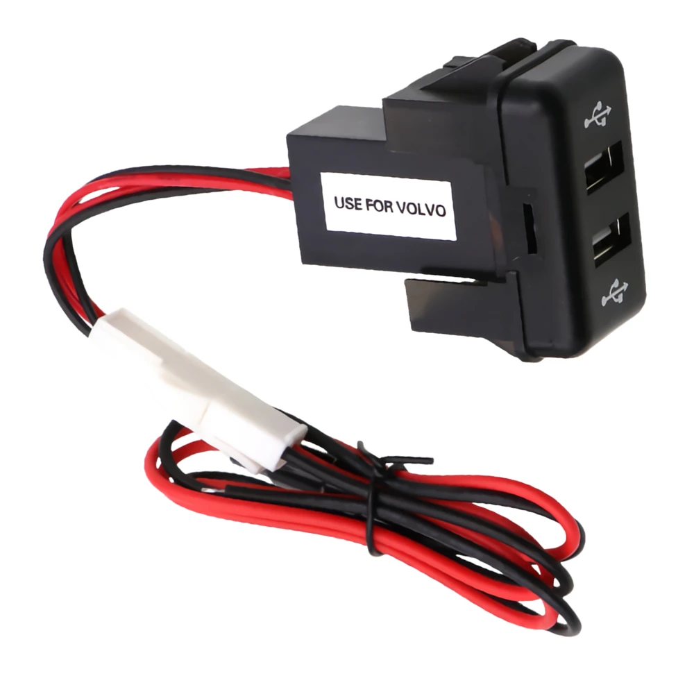 1Pc Dual USB Charger For Volvo FH FH12 Truck Input DC 24V Output DC 5V ...