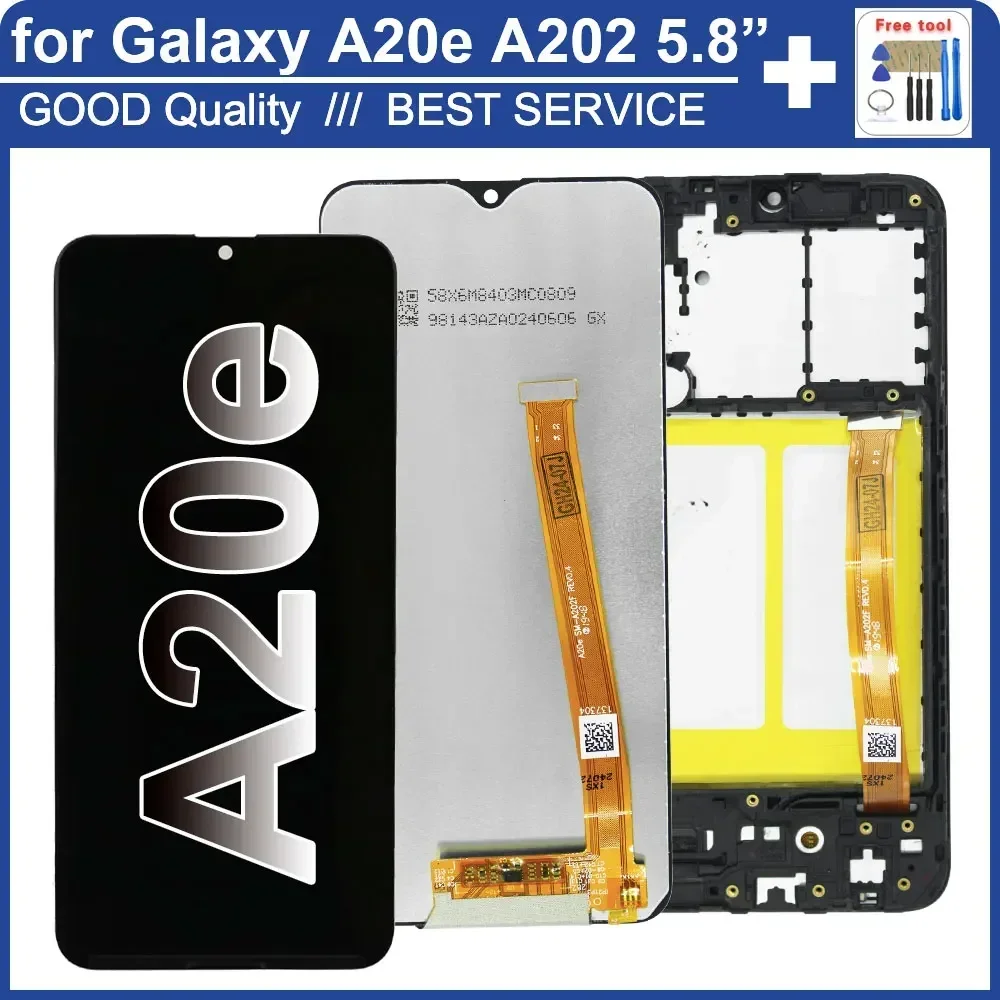 New LCD for Samsung Galaxy A20e A202F LCD Display Touch Screen ...