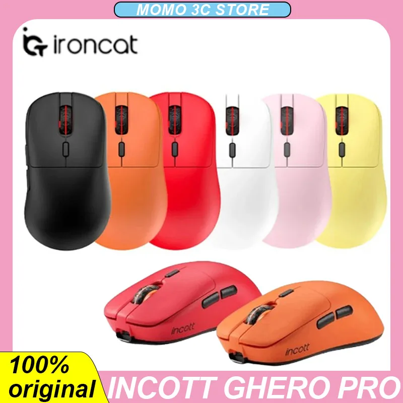 Incott-Ghero-Pro-Wireless-Mouse-Dual-Mode-Paw3395-8k-2-4G-Ergonomics ...