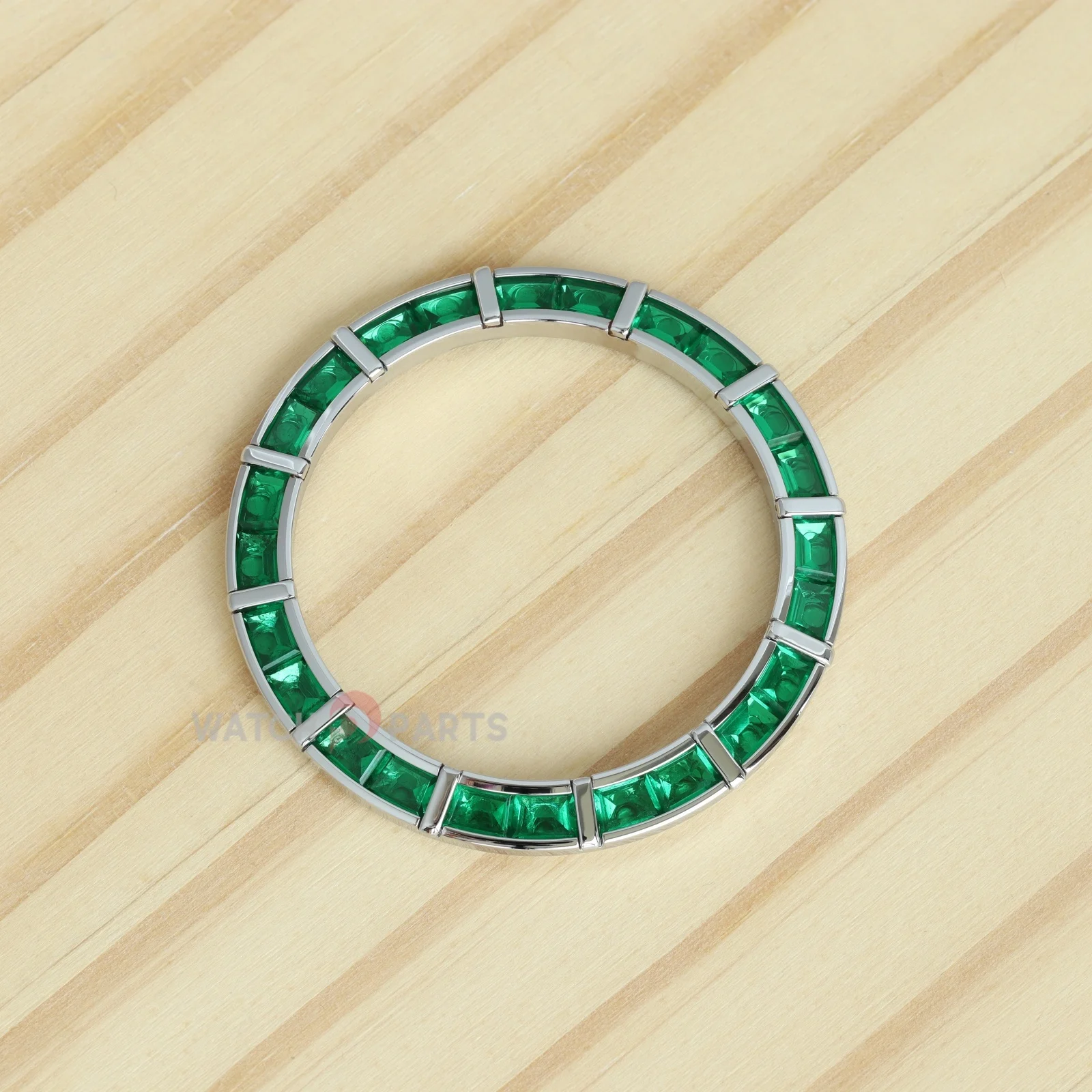 24 Baguette Synthetic Emerald Watch Bezel for Rolex Daytona 40mm Watch ...