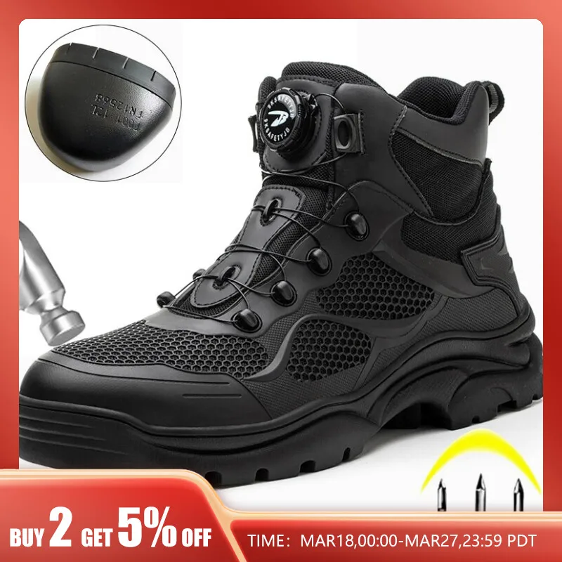 Rotating-Button-Safety-Shoes-Men-Work-Sneakers-Indestructible-Shoes ...