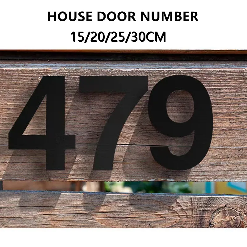 15/20/25/30cm Metal Floating House Numbers Screw Install Doorplate ...