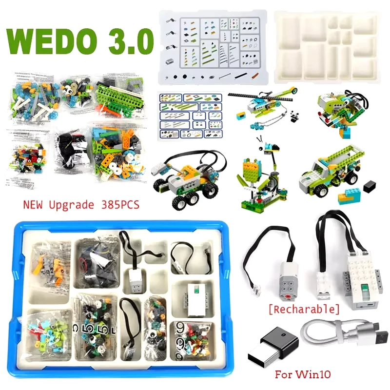 NEW-385Pcs-Bricks-Parts-WeDo-2-0-Robotics-Construction-Building-Blocks ...