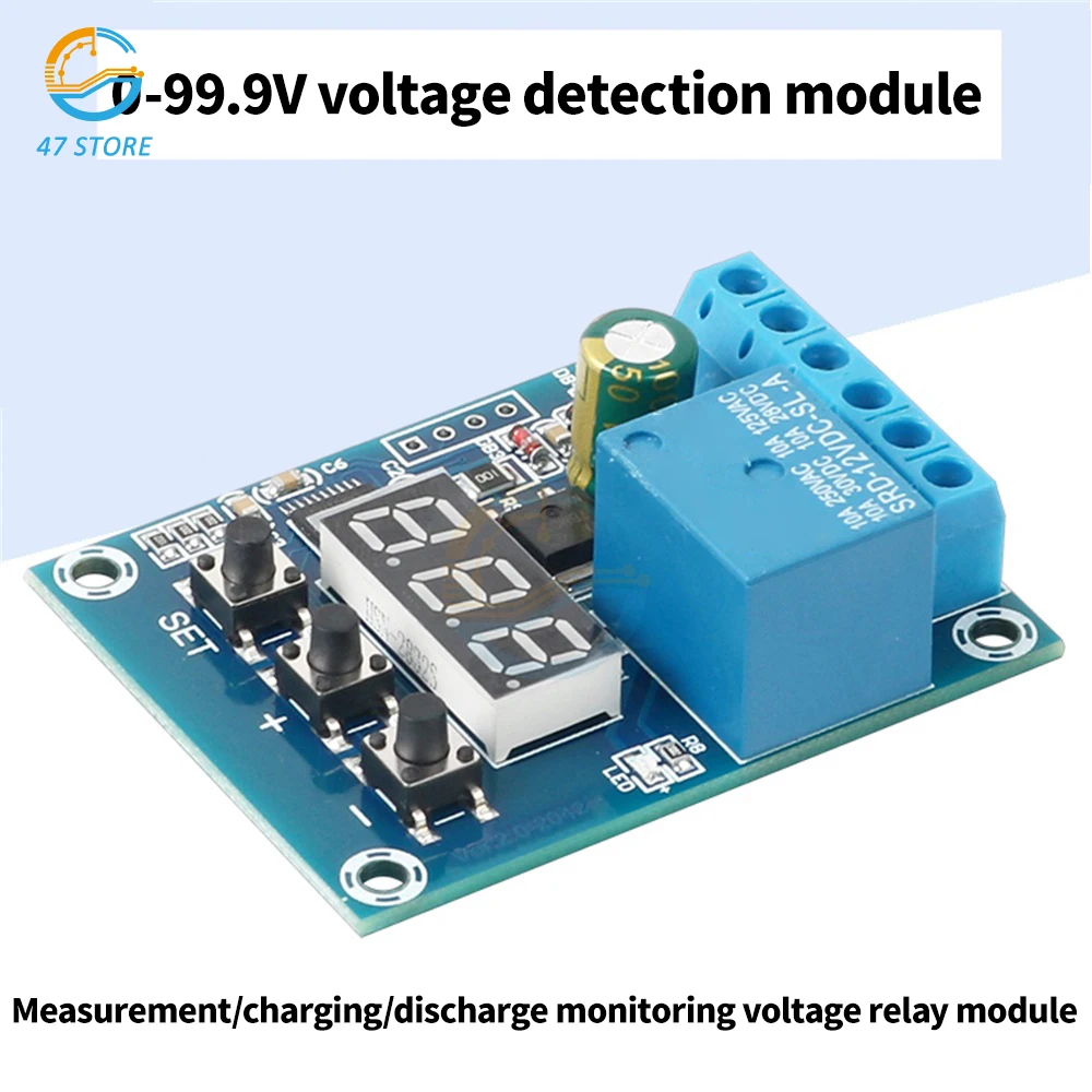 DC-9-12-24V-Circuit-Monitoring-Module-Voltage-Detection-Module-Relay-Output-Voltage-Detection ...