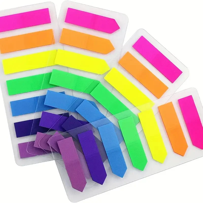 7-Colors-Fluorescent-PET-Index-Stickers-Students-Book-Marking-Labels ...
