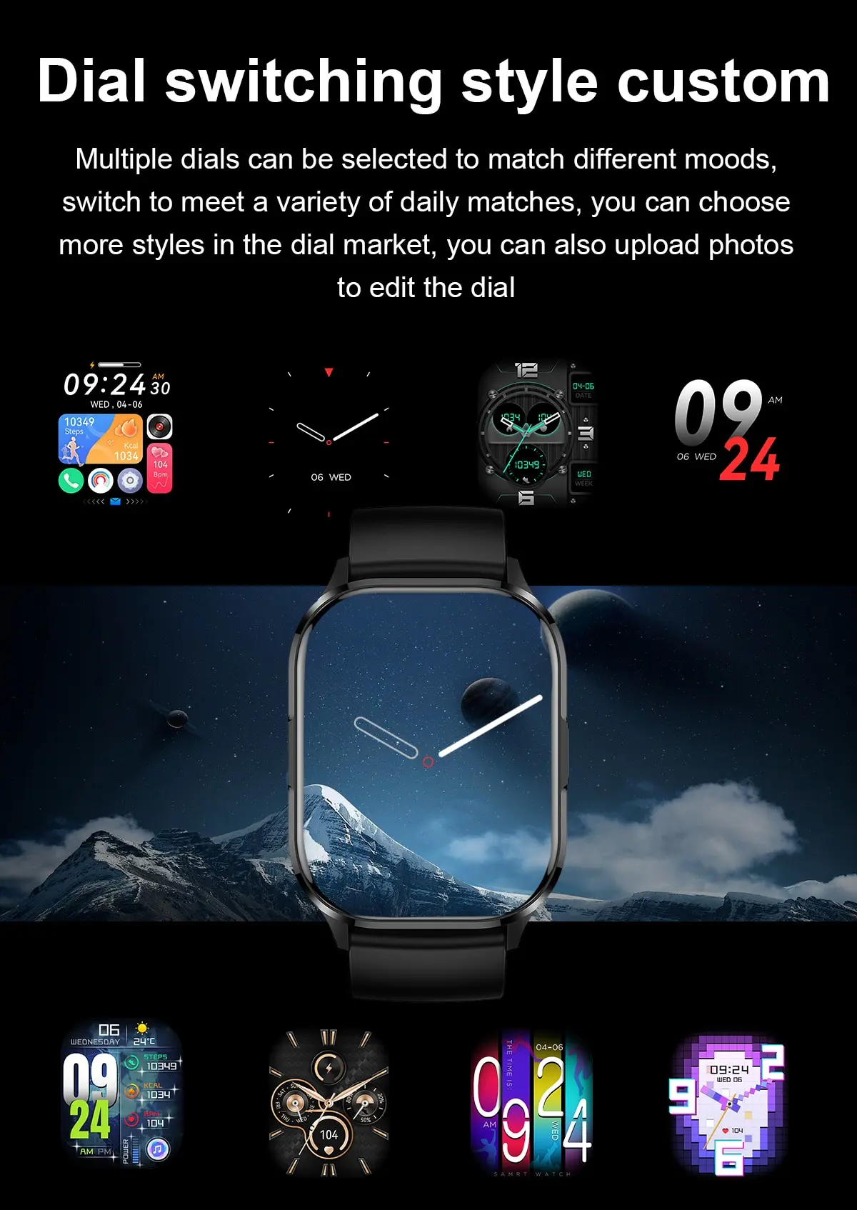 New AMOLED Bluetooth Call Smart Watch NFC Heart Rate and Blood Pressure ...