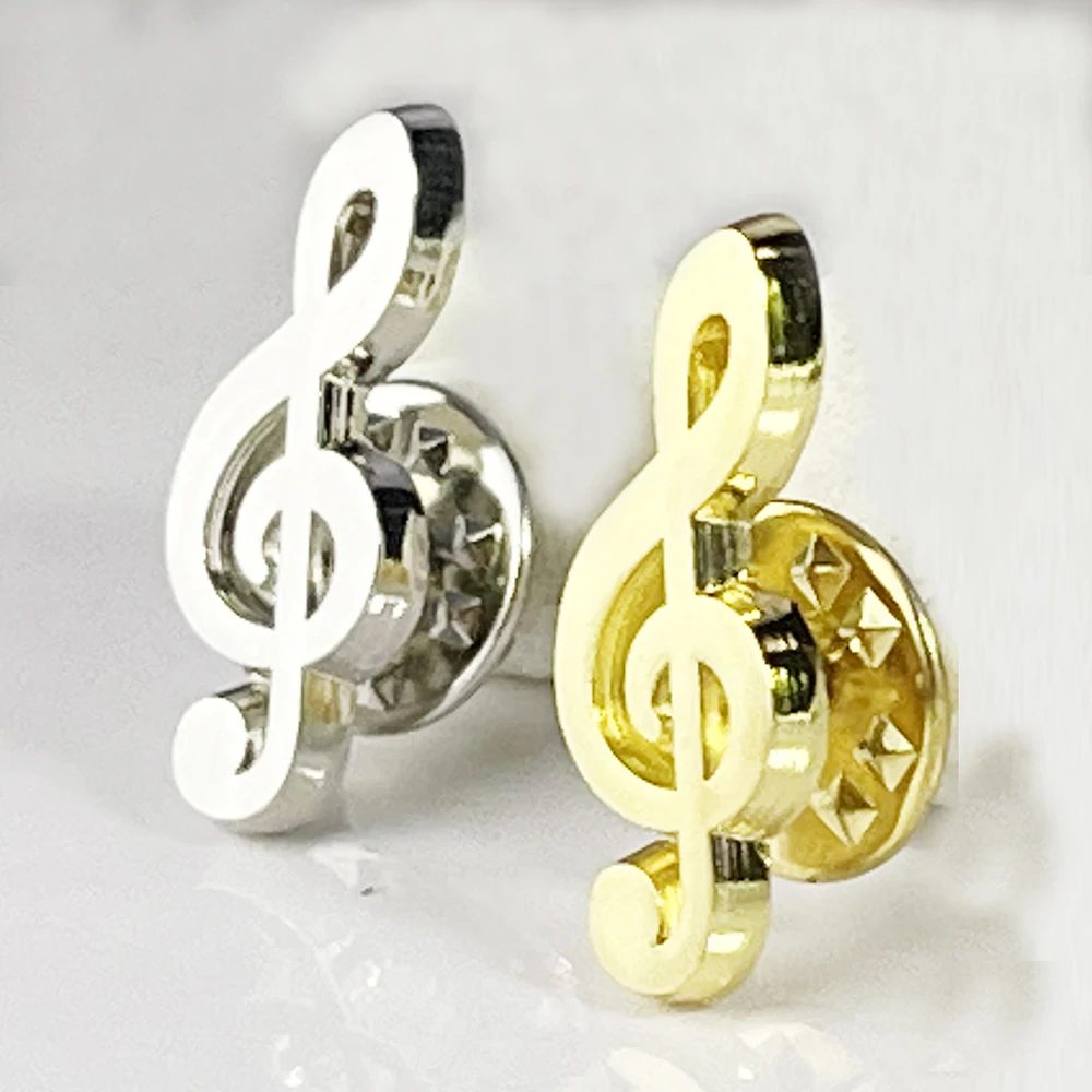 Treble Clef Lapel Pin Badge Pride Musical Notation Brooch plating in ...