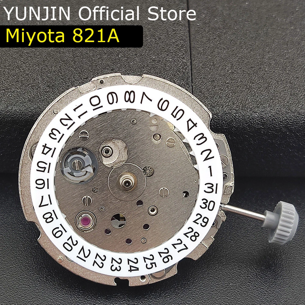 Miyota 821A 820A 8215 8200 movimiento mecánico Premium blanco dorado rueda dentada automática de ...