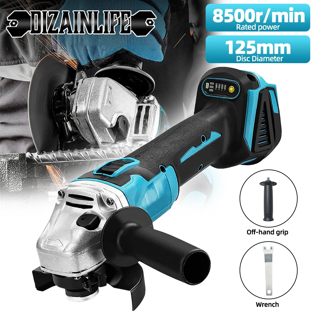 21V-125mm-Brushless-Electric-Angle-Grinder-Woodworking-Cutting ...