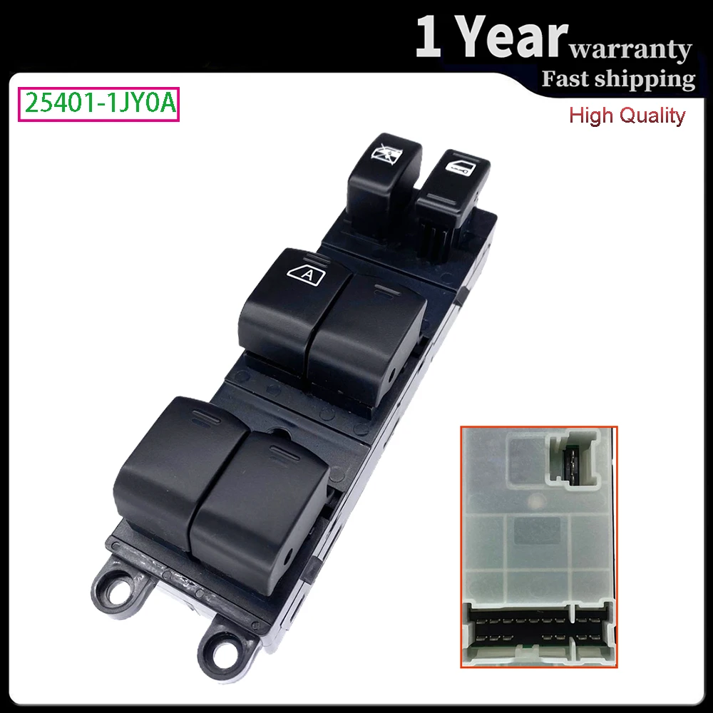 254011JY0A 25401-1JY0A Power Window Control Switch Regulator Button for ...