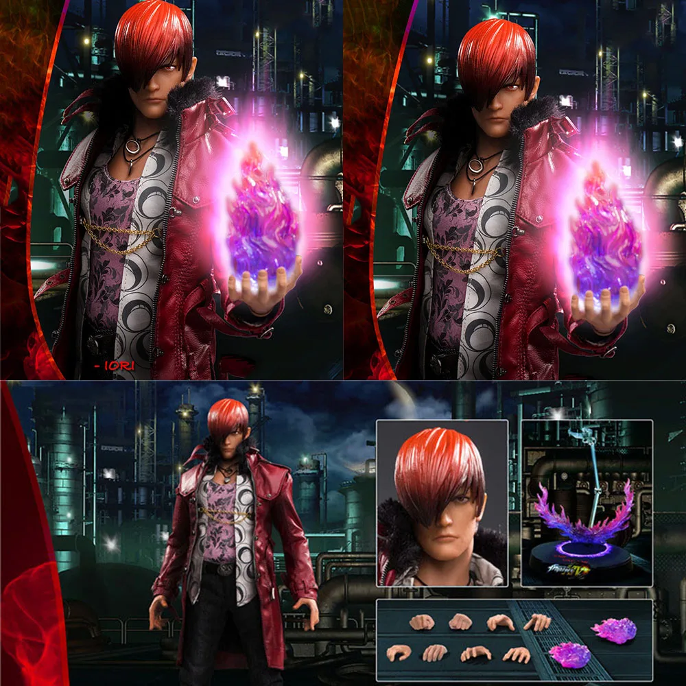 In Stock Collectible Kof-ir01 1/6 Iori Yagami Ki Japanese Fighting Game 36cm Full Set Fighters ...